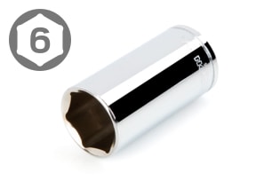 6-Point Chrome Sockets and Sets | TEKTON | Free Shipping